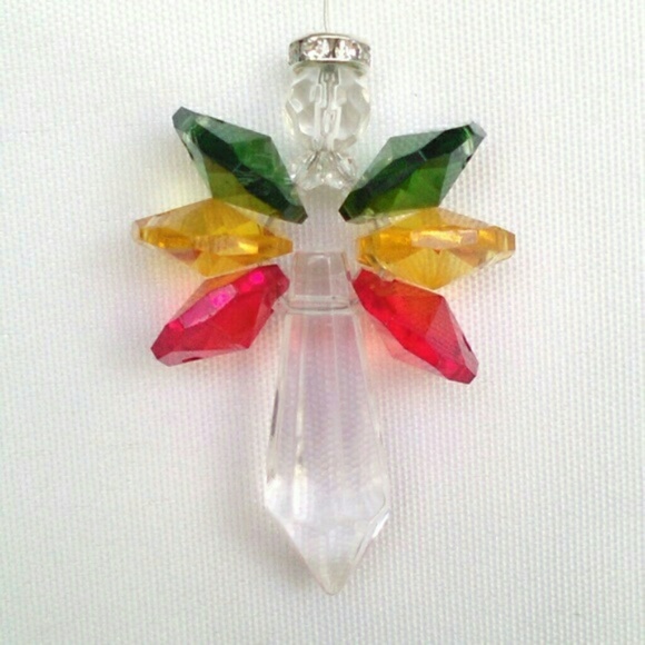 Handmade | Accents | Rasta Crystal Angel Rainbow Maker Suncatcher42 ...